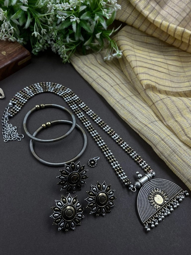 EMMA 3 LINE CHAIN JEWELLERY SET COMBO – Naman Arts