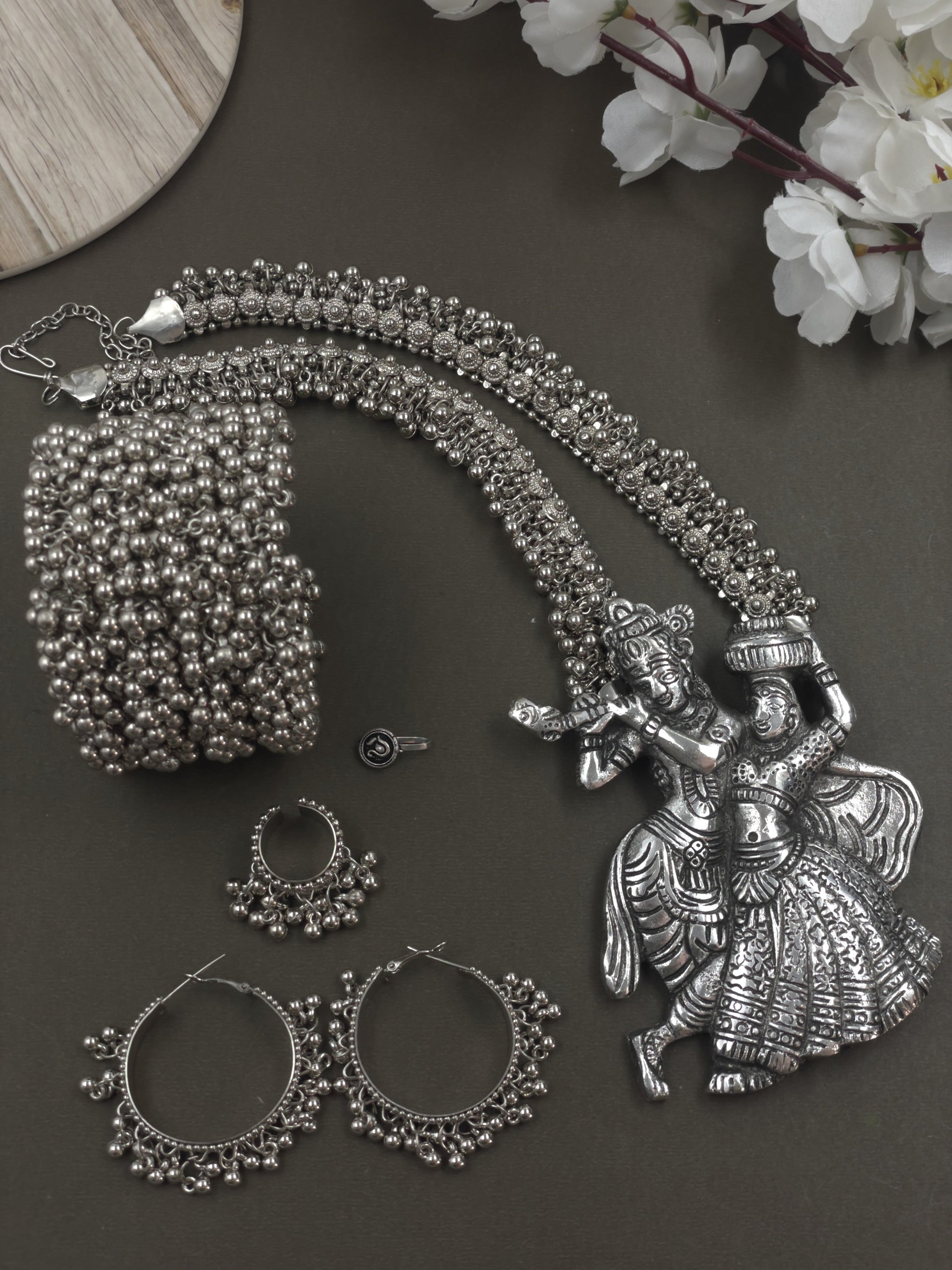 5 PIECE RADHA KRISHNA JEWELLERY SET COMBO