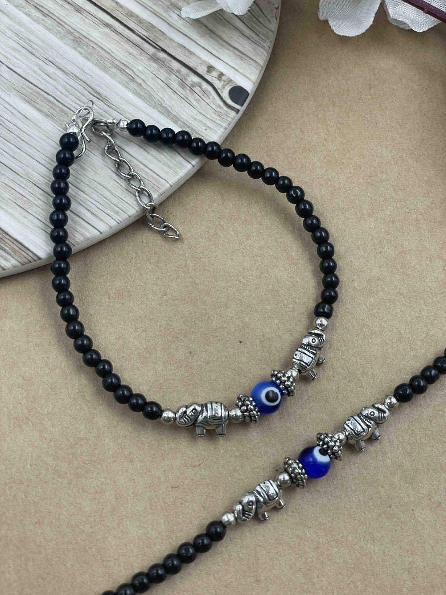 MARYAM DESIGNER SILVER ANKLET – Naman Arts