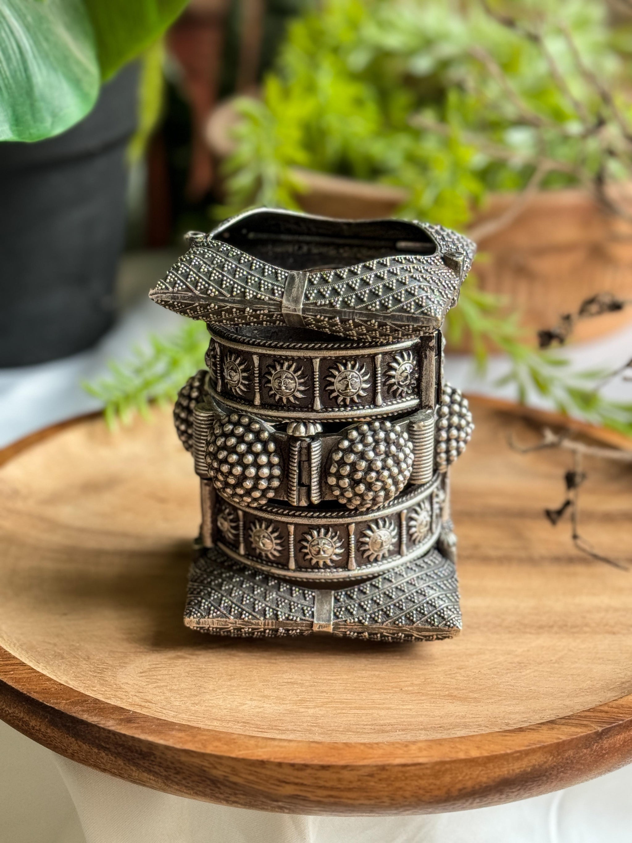 KALA SILVER LOOK ALIKE BANGLE STACK